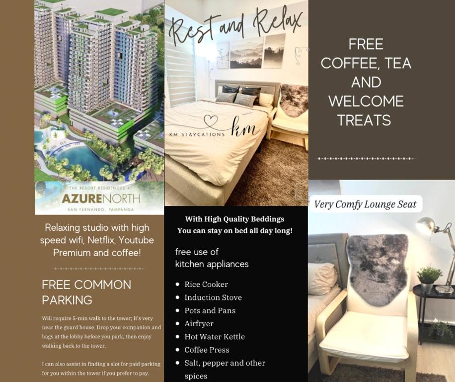 Modern Staycation Studio at Azure North Pampanga圣费尔南多（2024最新房价）