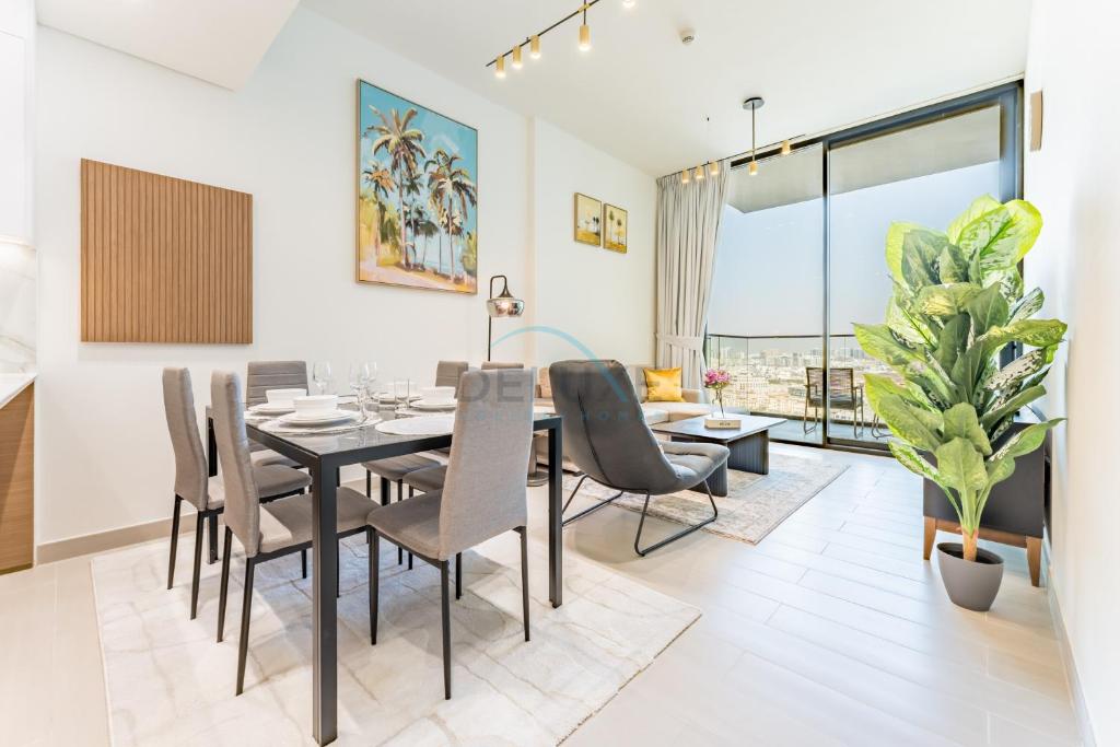 Skyline and Community Views 1BR with Private Balcony Near Community Park, Binghatti Amber ...