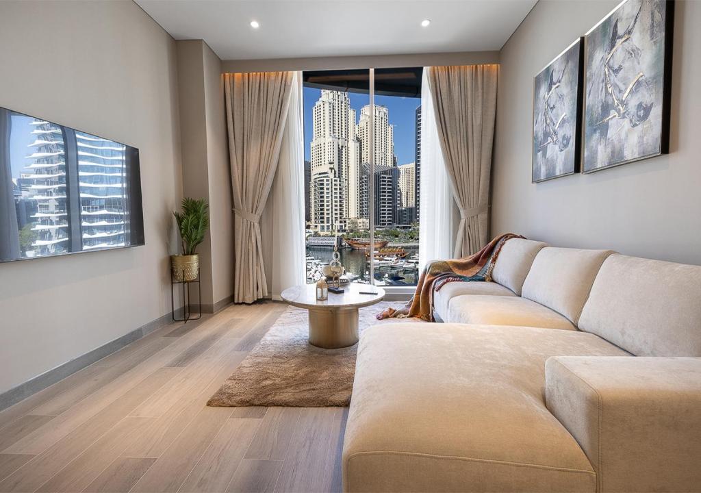 Luxury Full Marina View 1 Bedroom Hall & Infinity Pool on Marina Walk,迪 ...